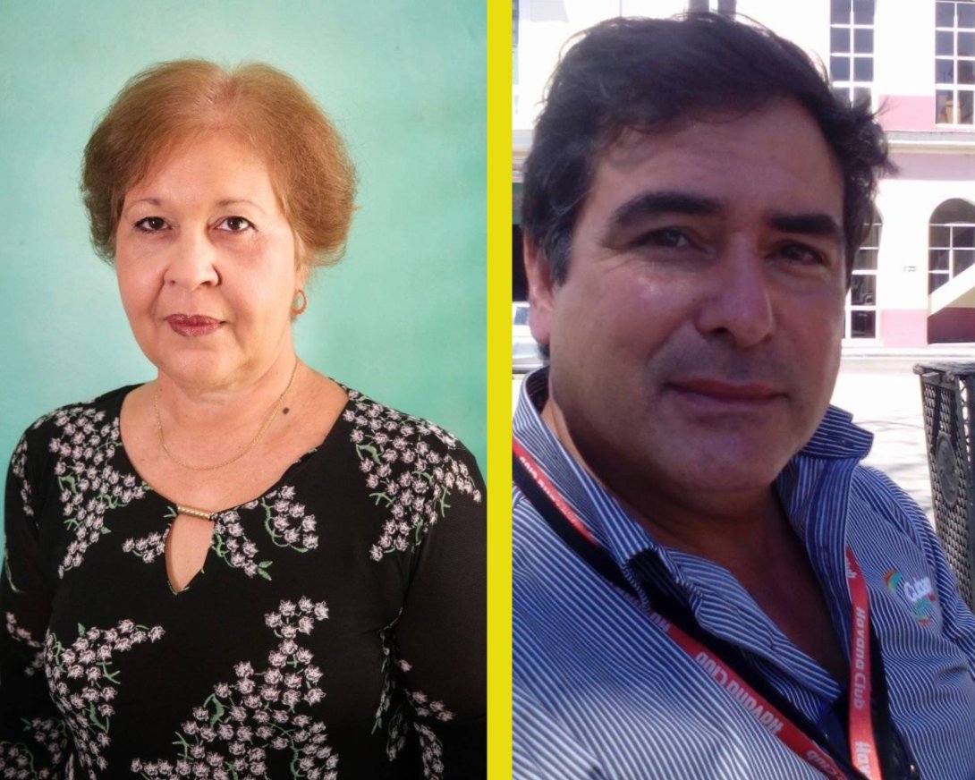 Alina Bárbara y Fernando Vázquez: dos cubanos marchan pacíficamente y ...